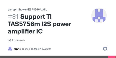Support TI TAS5756m I2S Power Amplifier IC Issue 81 Earlephilhower