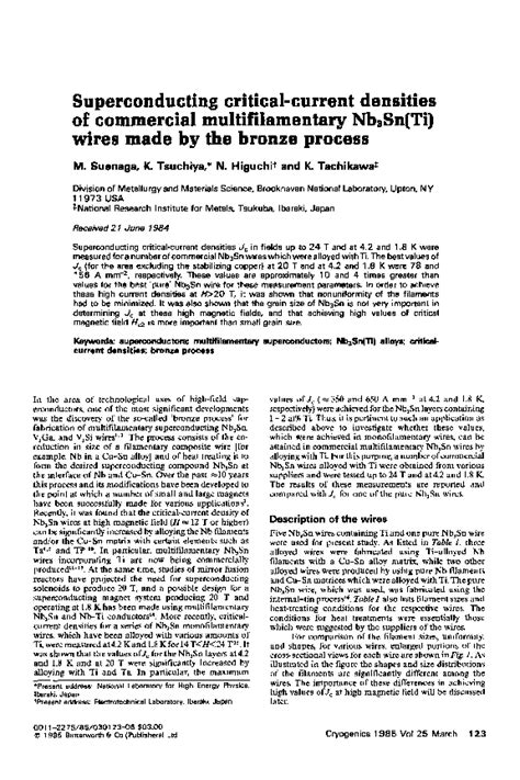 Pdf Superconducting Critical Current Densities Of Commercial
