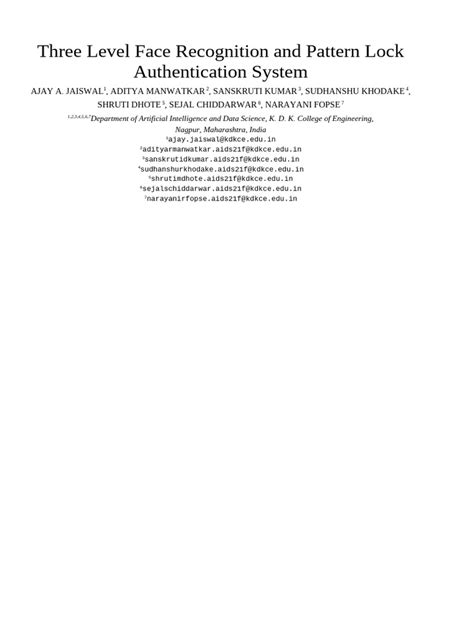 Three Level Authentication System Pdf Security Computer Security