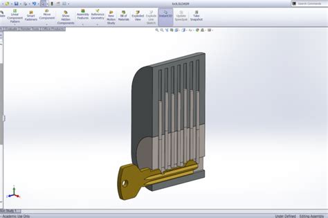 Lock Animation STEP IGES SOLIDWORKS D CAD Model GrabCAD