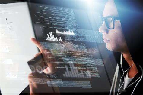 Someones In For A Nasty Surprise Hacker Cracking Into A Credit Account Stock Photo Image Of