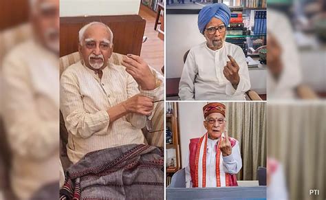 Former Pm Manmohan Singh Other Leaders Vote From Home