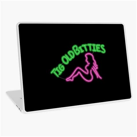 Tig Old Bitties Neon Sign Solar Opposites Laptop Skin For Sale By