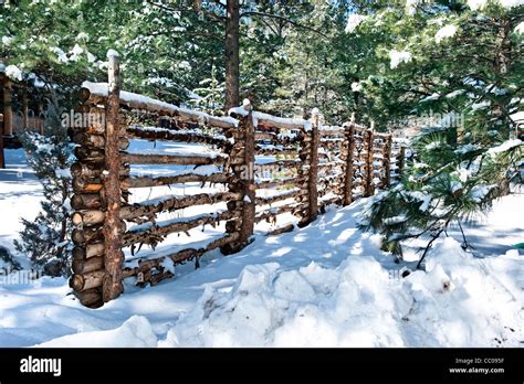 Pine Log Fence