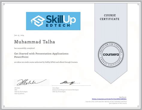 Completed Powerpoint Presentation Course On Coursera Muhammad Talha