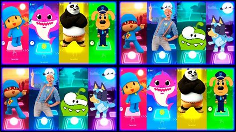 Tiles Hop EDM Rush Megamix Pocoyo Baby Shark Kung Fu Panda Sheriff Labrador Om Nom