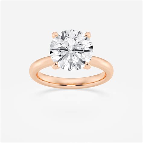 5 Ctw Round Lab Grown Diamond Petite Solitaire Engagement Ring