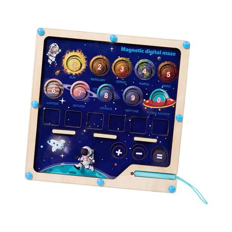 나무 자석 숫자 미로 게임 여행 장난감 활동 게임 인지 수학 연습 숫자 학습 어린이 생일 선물 수수께끼 And 마술 입방체