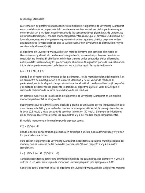 Levenberg Pdf Matemáticas Aplicadas Ciencias De La Computación