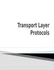 Transport Layer Protocols Pptx Transport Layer Protocols Transport
