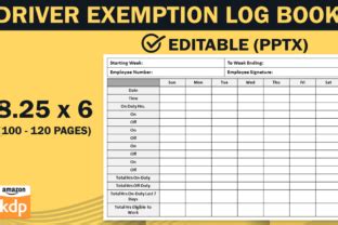 Driver Exemption Log Book Graphic By Ladamgraphics Creative Fabrica