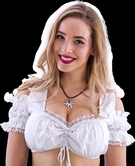 Dirndlbluse Schulterfrei Weiß H 2715 42 Bodo Albes