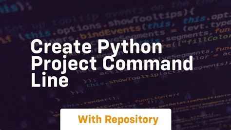 create python project command line - YouTube