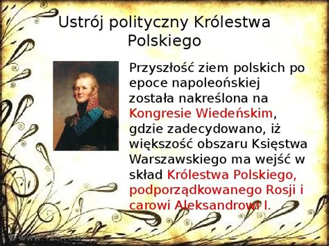 Prezentacja królestwo polskie w dobie konstytucyjnej 1815 1830