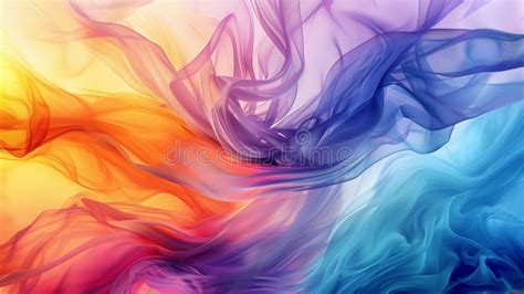 Soft Pastel Silk Waves Calming Abstract Background With Ample Space For Text Placement Stock