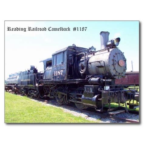 Baldwin Built Reading Railroad Camelback 1187 Postcard