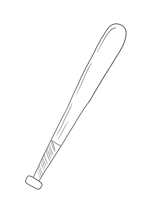 Printable Baseball Bat Coloring Pages 2025