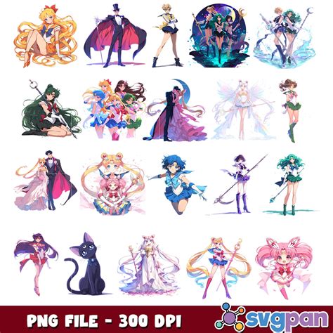 Sailor Moon Png Bundle Svgpan