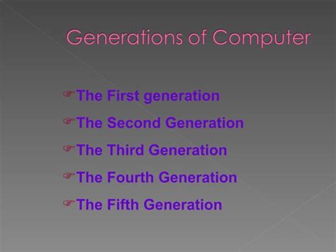 Classification And Generations Of Computers Ppt Computing