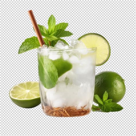 Premium PSD Coconut Mojito Cocktail Isolated On Transparent