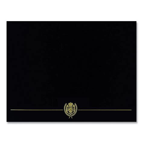 Classic Crest Certificate Covers 938 X 12 Black 5pack Flipcost