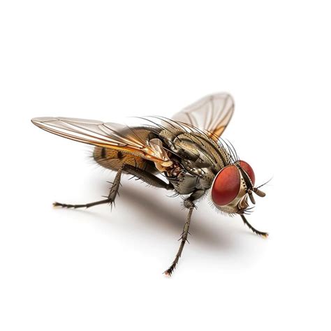Exotic Fly On White Background Premium Ai Generated Image