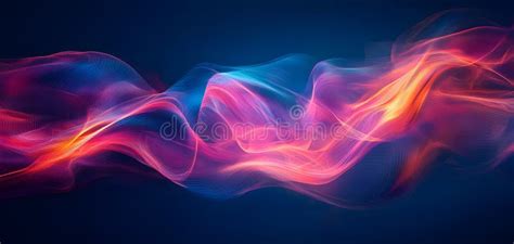 Organic Waves Of Color Dance Against A Dark Canvas Transforming Light Stock Illustration