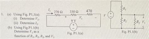 Solved 1 A Using Fig P11a I Determine V1 Ii