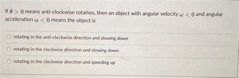 Solved If E Means Anti Clockwise Rotation Then An Chegg