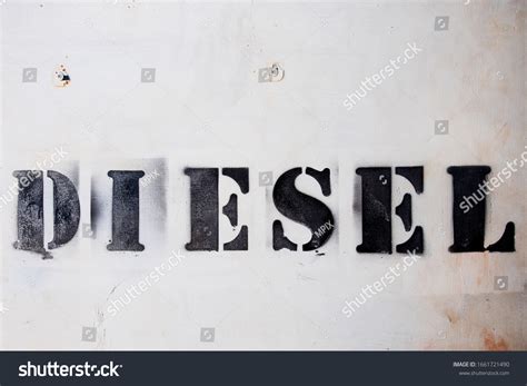 Diesel Stencil Text Diesel Written On Stock Photo 1661721490 | Shutterstock