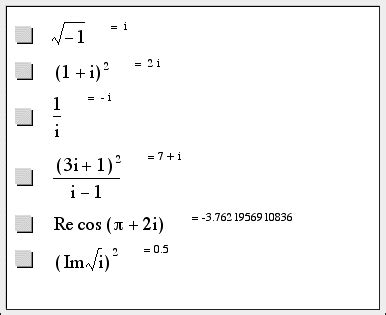 Complex Number Arithmetic