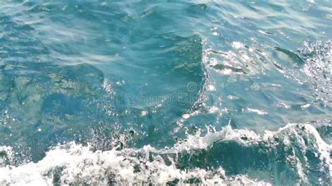 Top View Of The Foaming Sea From A Ship Passing Through The Waves Stock Video Video Of Beach