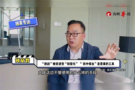 何文智：“统战”被民进党“妖魔化” “抗中保台”是恶毒的工具