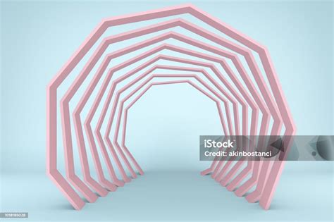 3d 도형 추상화 최소한의 배경 터널 복도 연단 0명에 대한 스톡 사진 및 기타 이미지 0명 3차원 형태 가상현실