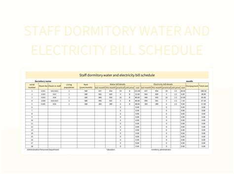 Free Water Bill Templates For Google Sheets And Microsoft Excel Slidesdocs