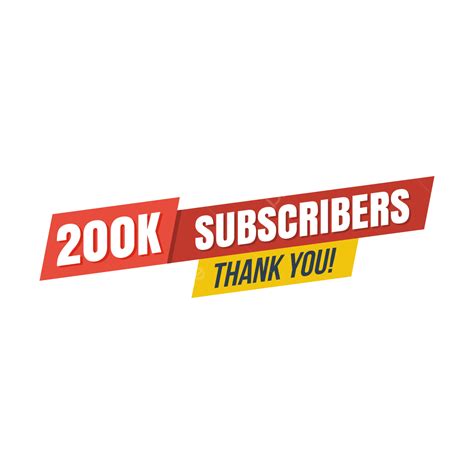 Gambar 200k Subscriber Terima Kasih 200k Pelanggan Terima Kasih Vektor