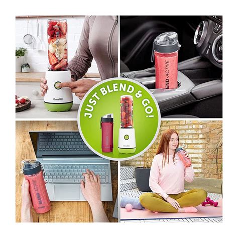 Breville Blend Active Personal Blender And Smoothie Maker With 2 Portable Blend Active Bottles
