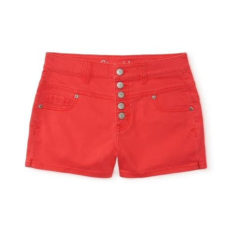 Aeropostale Womens High Rise Shorty Casual Denim Shorts Orange 000 S