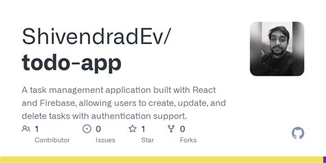 Github Shivendradevtodo App A Task Management Application Built With React And Firebase