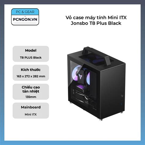 [pcngon] Vỏ Case Máy Tính Mini Itx Jonsbo T8 Plus Black Shopee Việt Nam