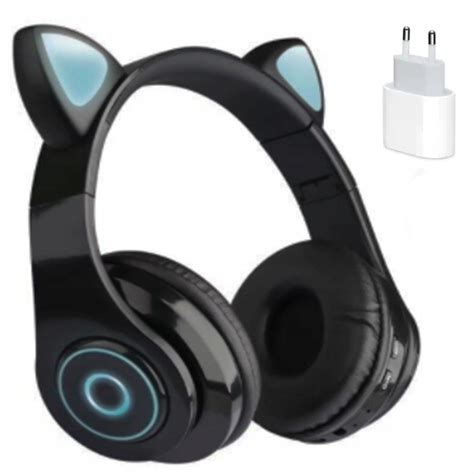 SŁuchawki Gamingowe Kocie Uszy Mikrofon Led Rgb 11139690056 Oficjalne Archiwum Allegro