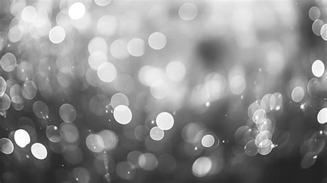 Black White Bokeh Background Defocused Bokeh Christmas Soft Light Bokeh