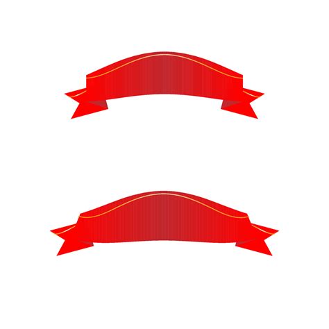 Red Ribbons Set Illustrator 13946336 Vector Art At Vecteezy