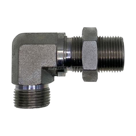 Orfs Bulkhead Male X Orfs Male 90° Compact — Engmattec Australia
