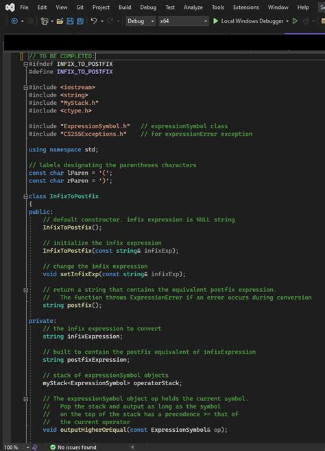 Solved No Issues Found TO BE COMPLETED Ifndef Chegg