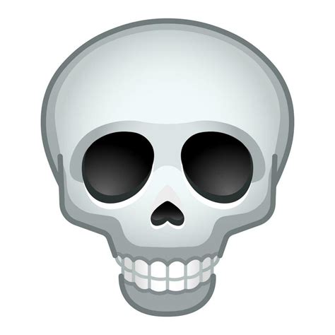 Simple Bone Skull Large Size Of Emoji Skull 33121011 Vector Art At Vecteezy