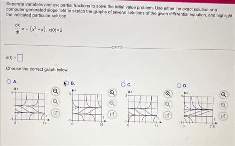 solved separate variables and use partial fractions to solve