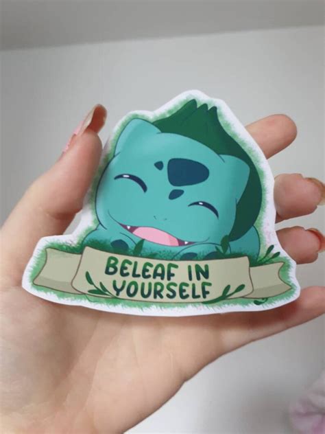 Pokemon Poke Inspiró A Bulbasaur Beleaf In Yourself Linda Pegatina
