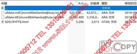 服务器中勒索病毒ara Sql数据库被勒索病毒加密 Ara解密恢复 服务器中勒索病毒ara Sql数据库被勒索病毒加密 Ara解密恢复