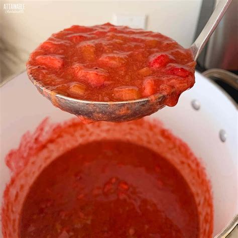 Homemade Strawberry Rhubarb Jam Attainable Sustainable®